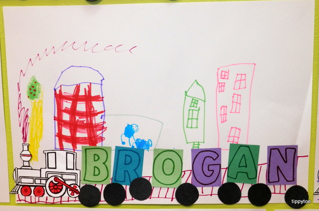 Tippytoe Crafts: Name Trains