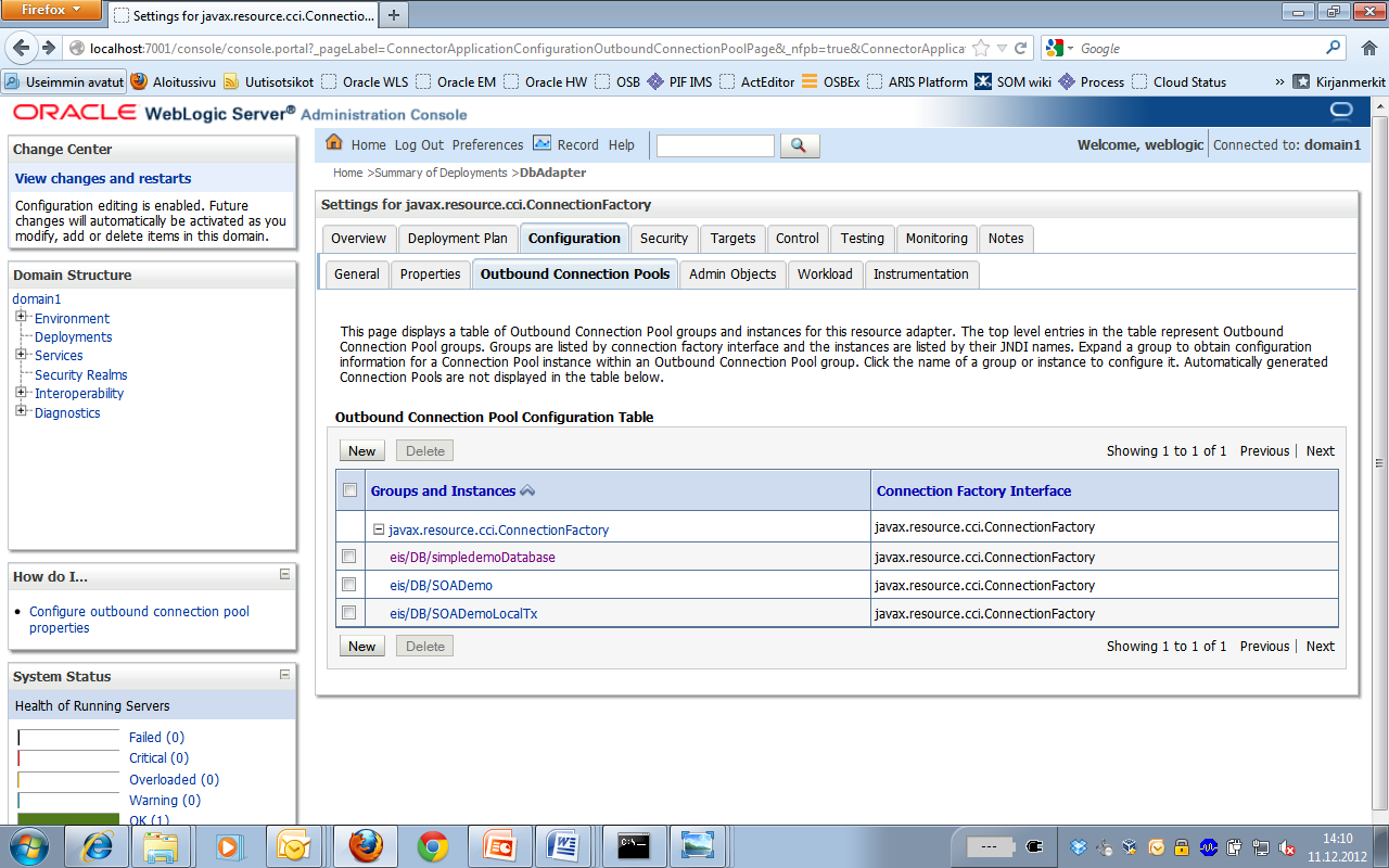 Soanen Marttis Soa Blog Tutorial 1 Part 6 Configuring Database Adapter To Use Newly Created