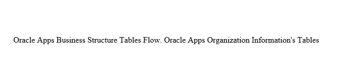 Oracle Application's Blog: Oracle Apps Business Structure Tables Flow ...