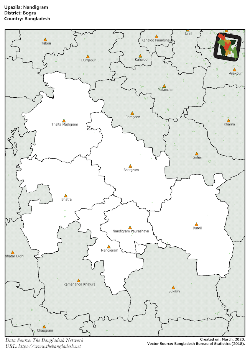 Mouza & Land Use Maps of Nandigram Upazila, Bogra, Bangladesh - Tourism ...