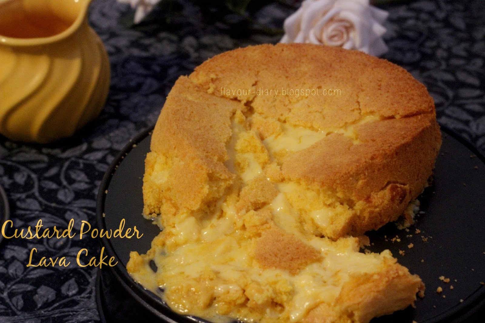 Flavour Diary: Custard Powder Lava Cake | Surprise Cake Recipe ...
