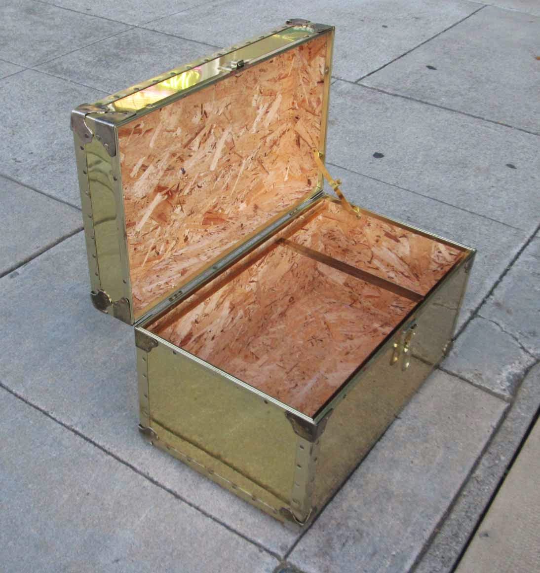 UHURU FURNITURE & COLLECTIBLES: SOLD Cool Gold Trunk - $35