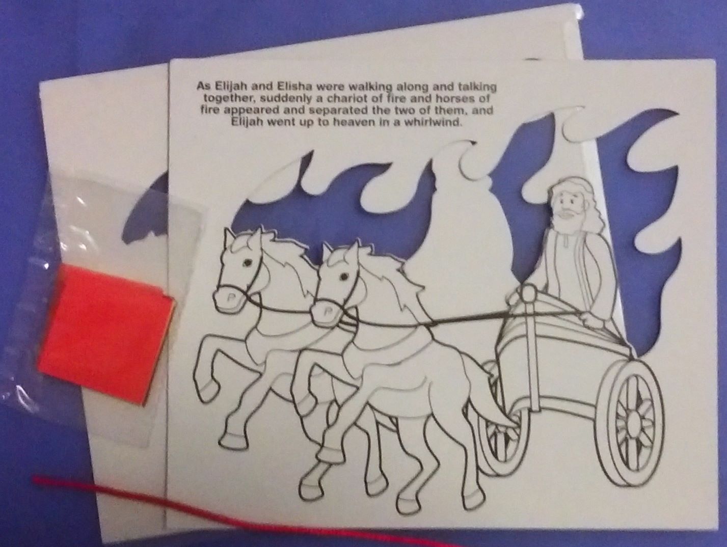 Petersham Bible Book & Tract Depot: Colour Your Own Elijah Chariot ...
