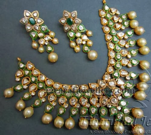 Painted Bridal Pachhi Necklace - Jewellery Designs