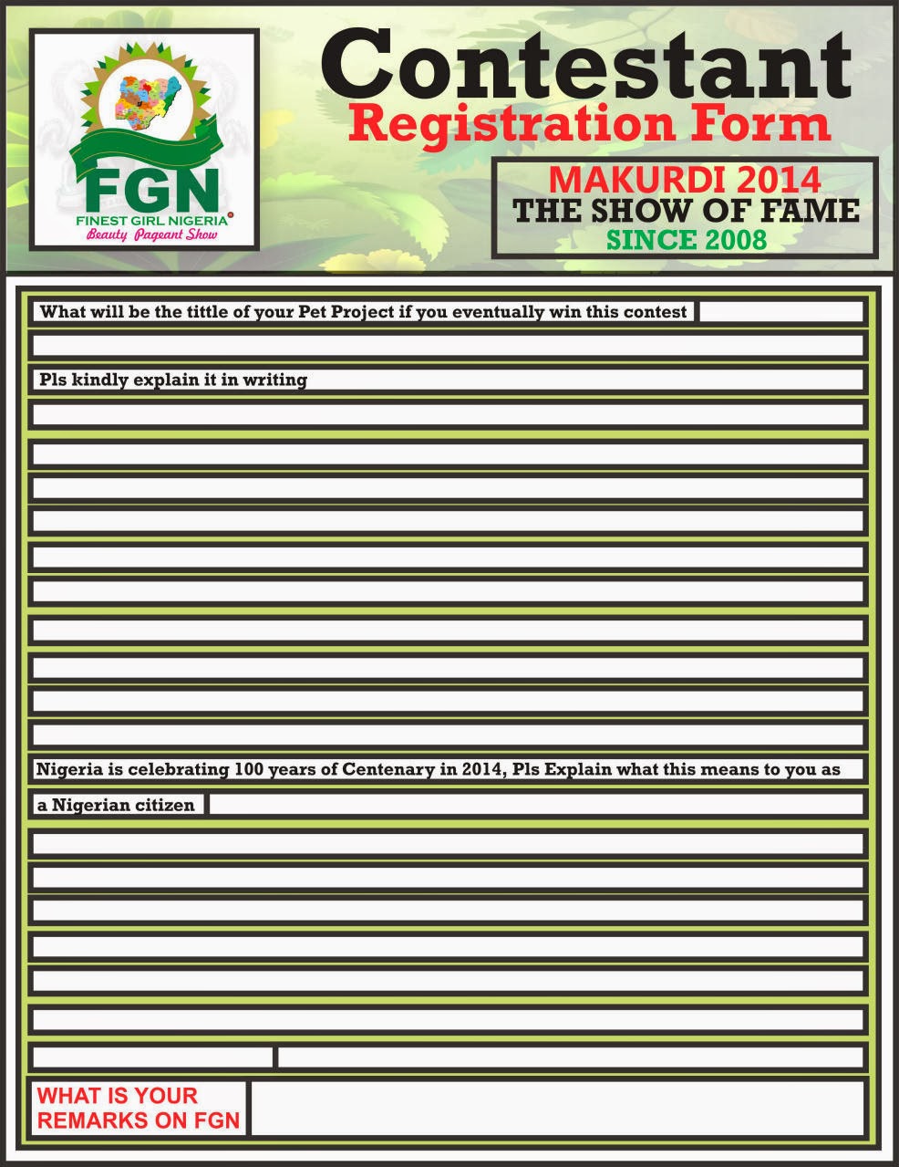 FINEST GIRL NIGERIA INTERNATIONAL BEAUTY PAGEANT SHOW: FINEST GIRL ...