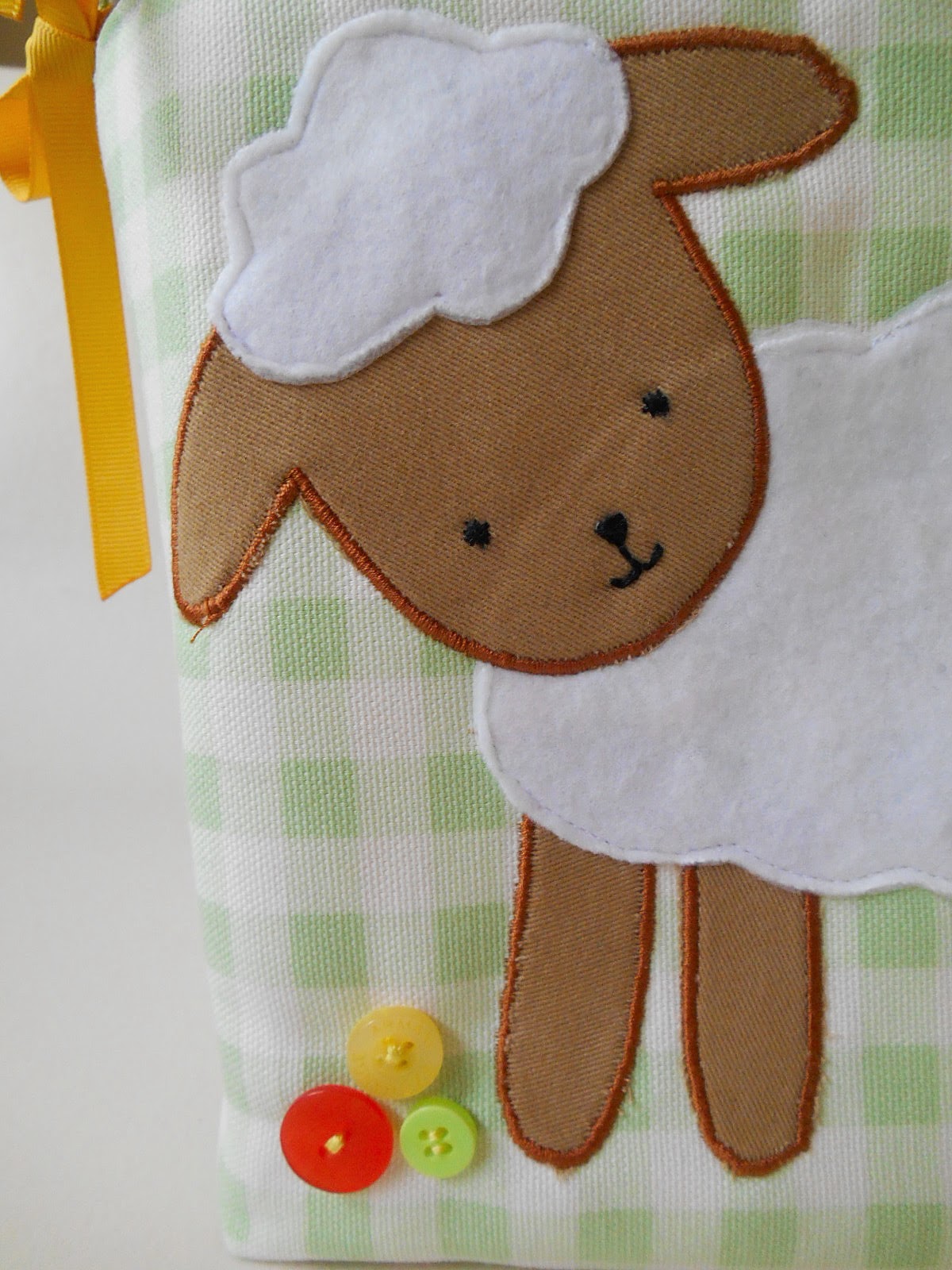 handmade by eva rose: Lamb Nursery Diaper Caddy