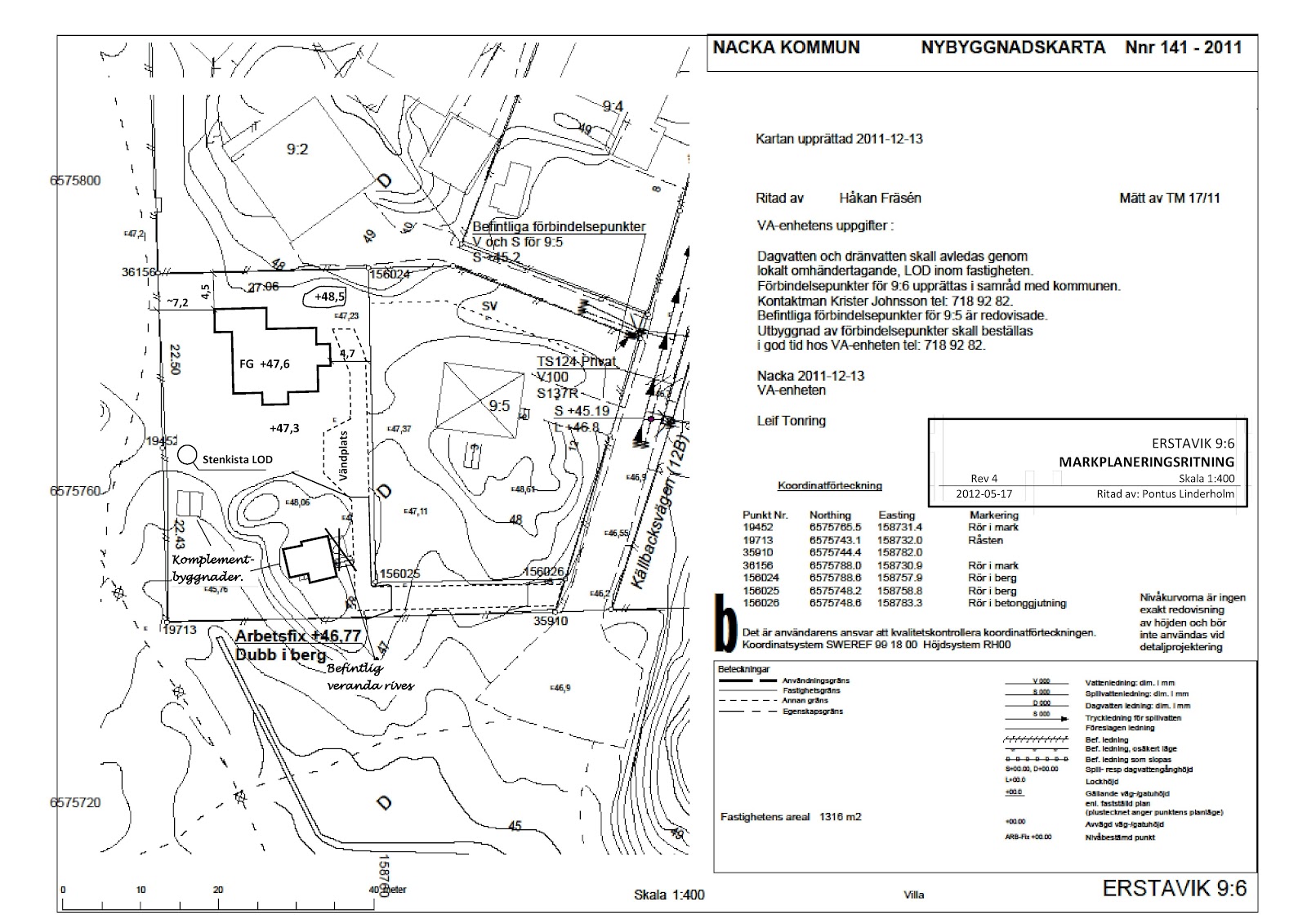 Villa Linderholm: Ritningar