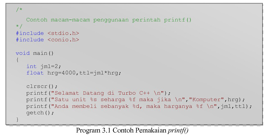 PERINTAH INPUT – OUTPUT - Photograpy