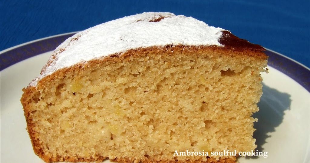Eggless Whole Wheat Pineapple Cake Ambrosia