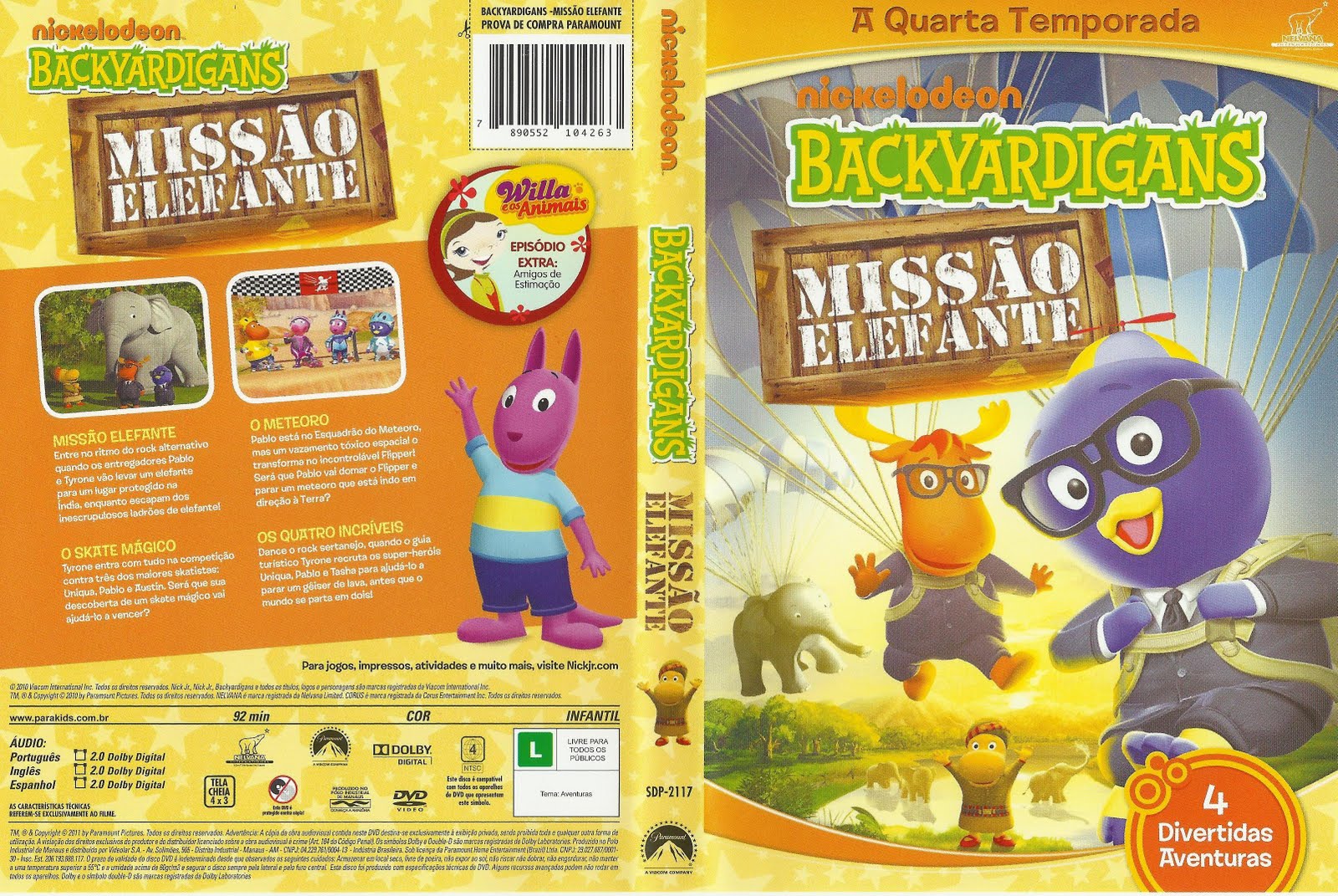 Capas de DVD: Backyardigans - Missão Elefante