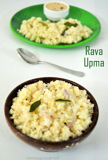 Rava Upma Recipe | Sooji(Semolina) Upma | Easy Breakfast Ideas | Happy ...