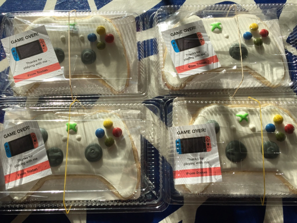 Xbox Controller Sugar Cookies and Nintendo Chocolate Bars