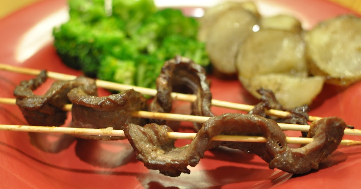 You Go Girl!: Steak on a Stick (Marinated Flank Steak)