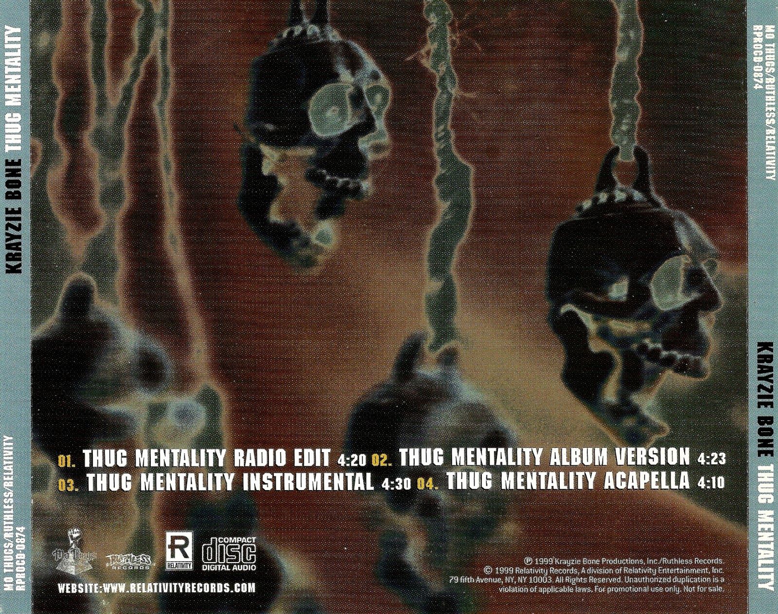 THE CRACK FACTORY: Krayzie_Bone-Thug_Mentality-(Promo_CDS)-1999-Y2H_INT