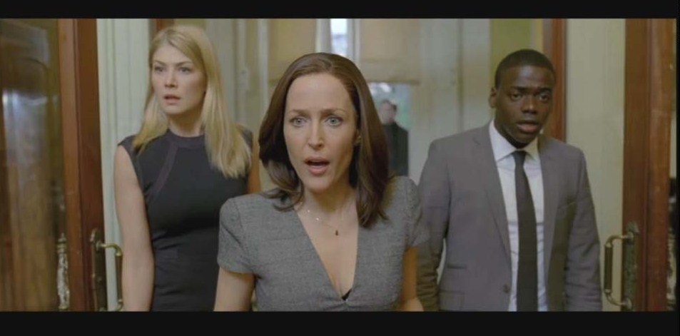 Watch a 'Johnny English Reborn' featurette and a new still of Rosamund Pike