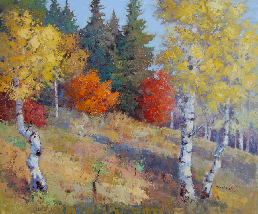 Sean Wallis landscape oil paintings ~ easy arts and crafts
