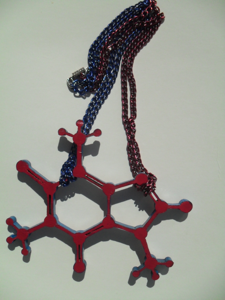 CRAFTWOMEN Studio: Caffeine Necklace // C8H10N4O2 Necklace in Colours