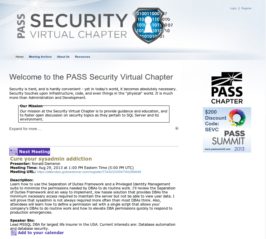 Pass Security Virtual Chapter Webinar Cure Your Sysadmin Addiction
