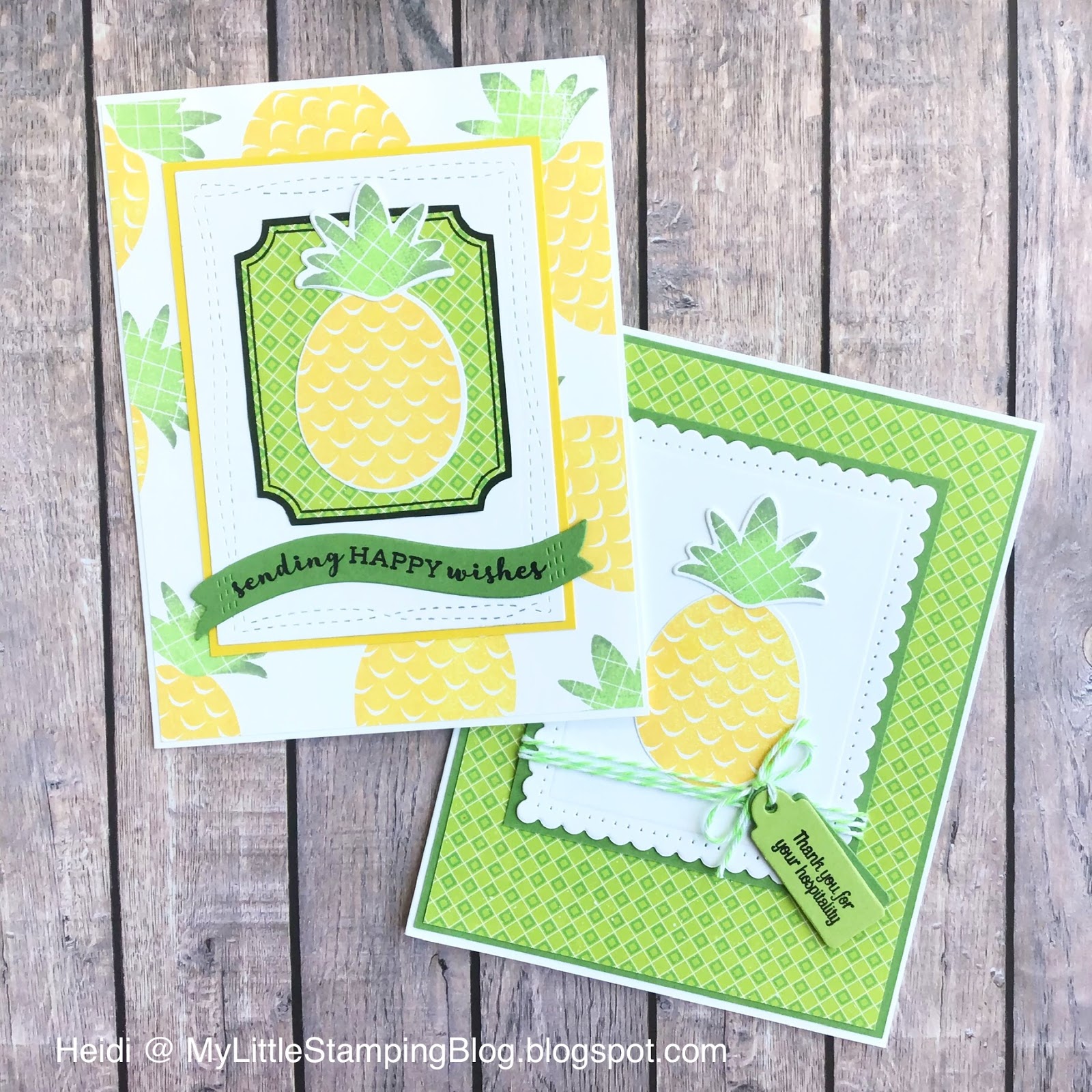 My Little Stamping Blog: Pineapple Themed Cards