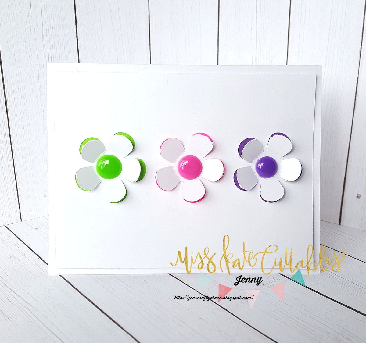 Jen's Crafty Place: Miss Kate Cuttables Flower Cut Cards