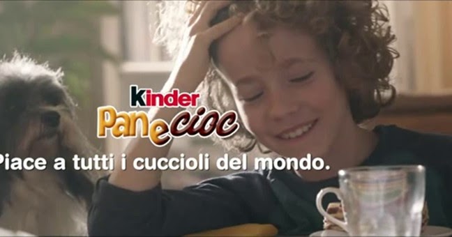 Pubblicità Kinder Pane e Cioc piace a tutti i cuccioli del mondo ...