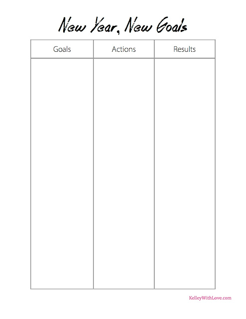 New Years Goals + Printable Worksheets / Kelley With Love