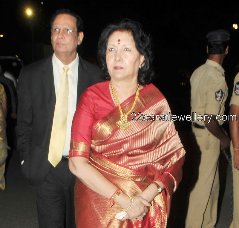 Geeta Reddy in Gold Antique Haram - Jewellery Designs