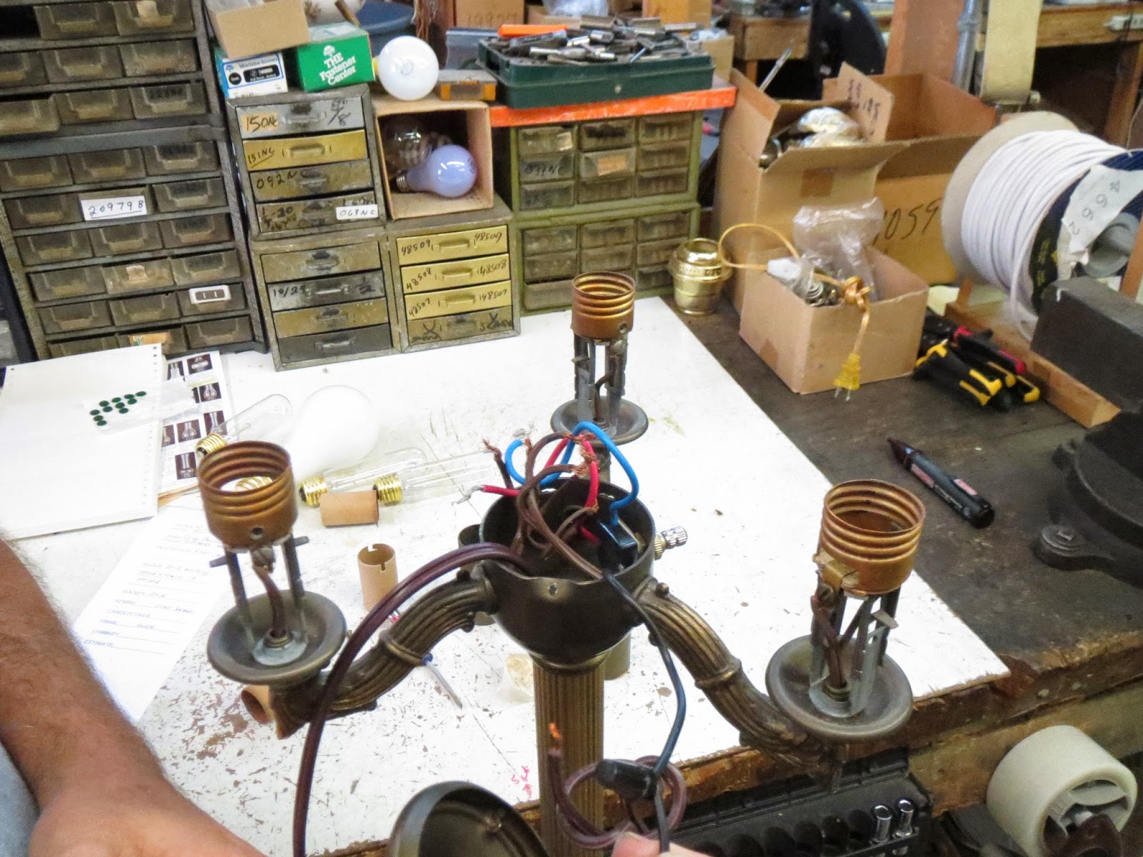 Lamp Parts and Repair | Lamp Doctor: Broken Antique Brass Reflector ...