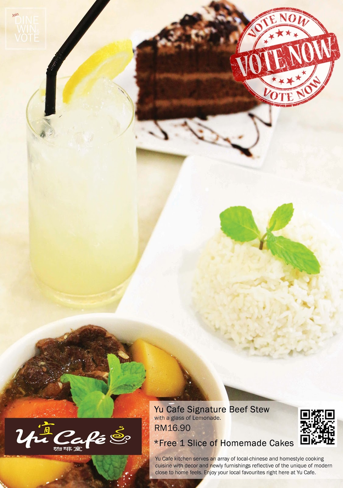 Meja Rasa KK (Blog): VOTE YOUR FAV SIGNATURE DISH - YU CAFE