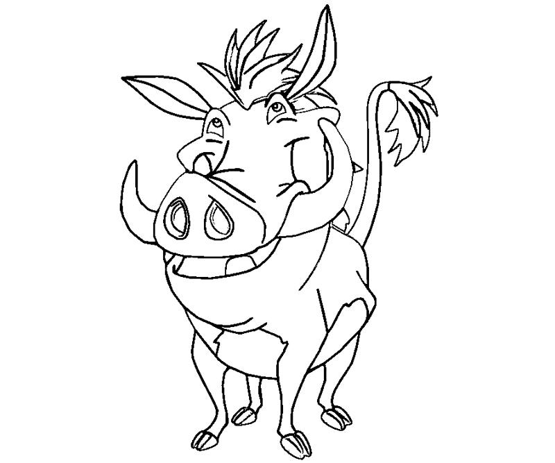 Pumbaa 5 Coloring | Crafty Teenager