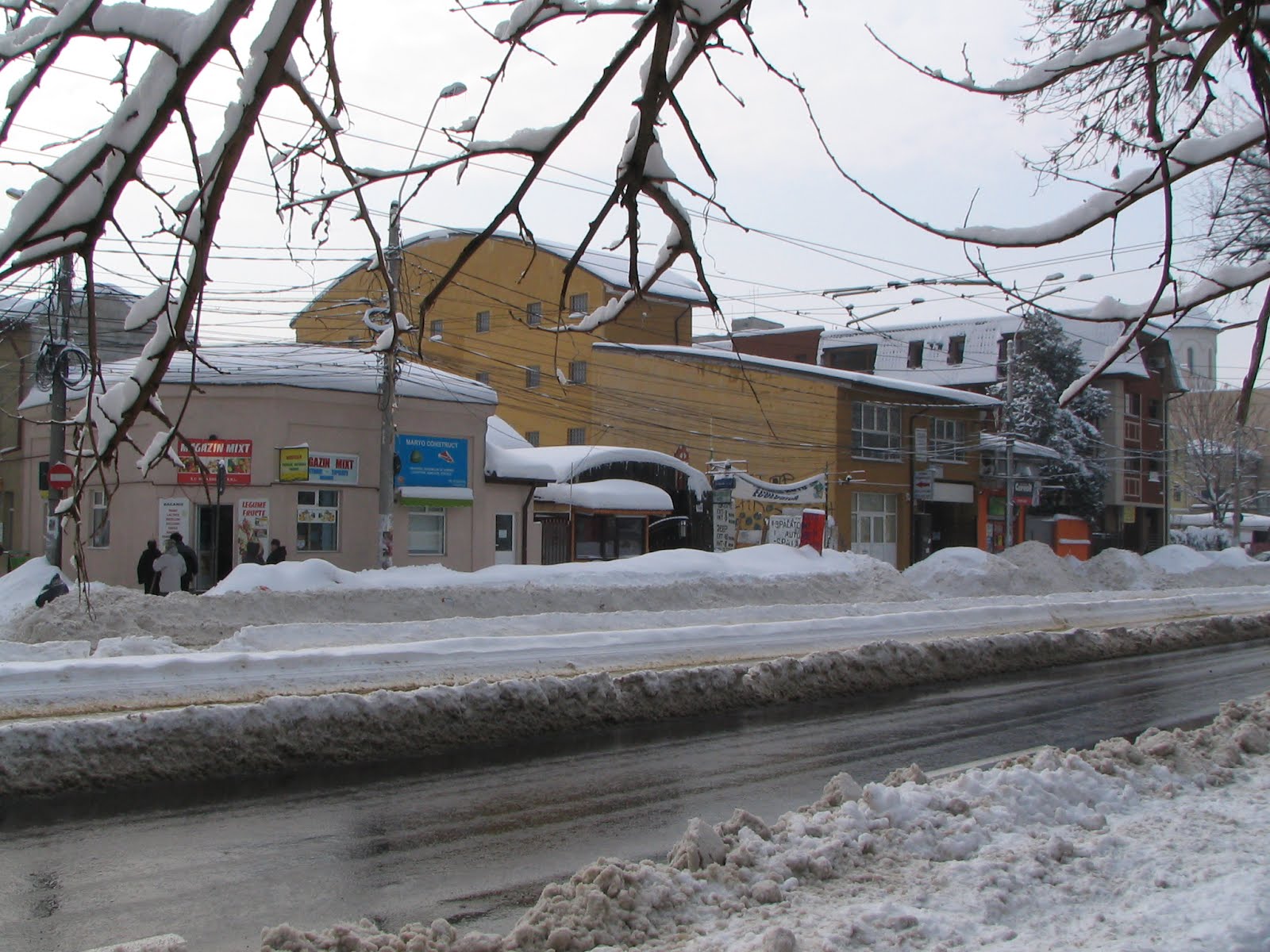 LA MULTI ANI, ROMANIA!: Iarna in cartier - strada principala