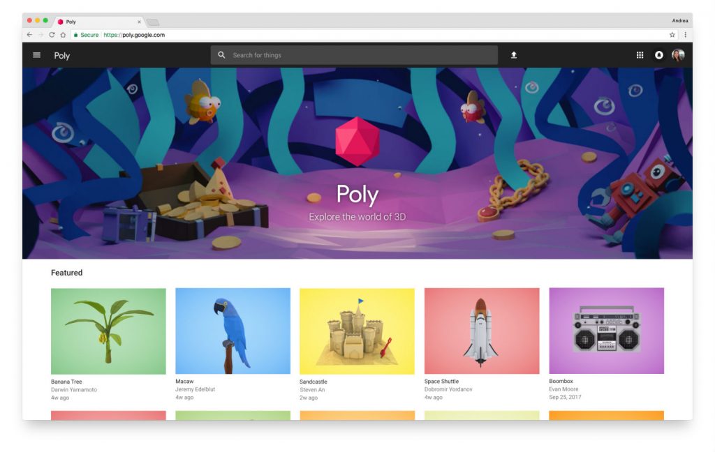Google está lanzando Poly, un servicio con una creciente biblioteca de ...