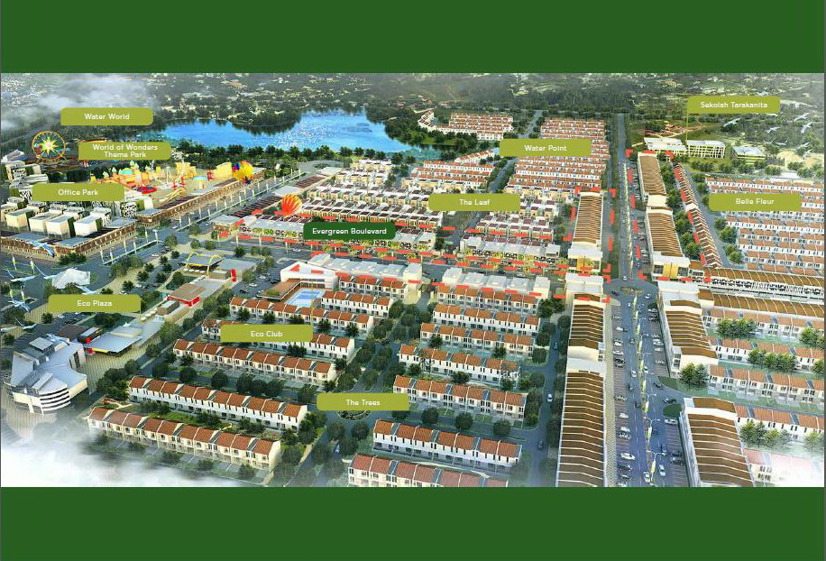 Bursa Properti Serpong: Ruko Evergreen Boulevard, Ecopolis, CItra Raya