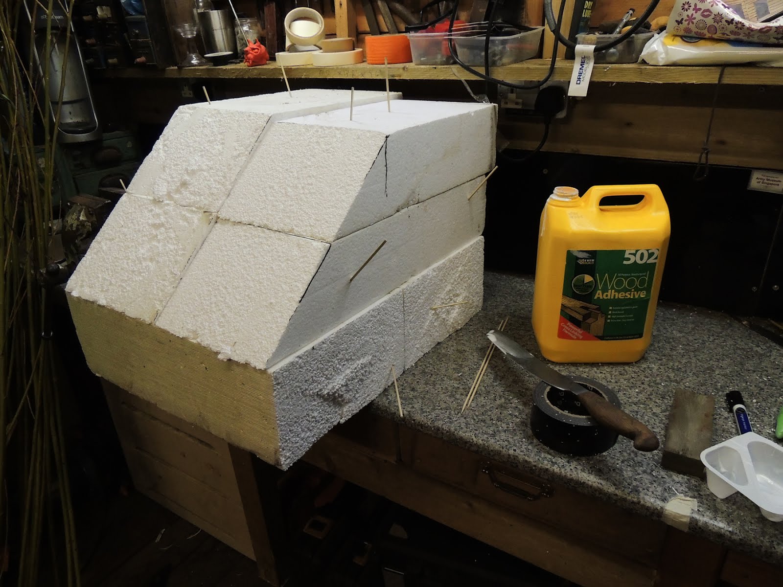 Making weird stuff: Making a pantomime head from carved polystyrene and ...