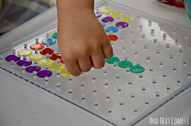 Pattern Activity for Preschool Using a Clear Geoboard | And Next Comes ...