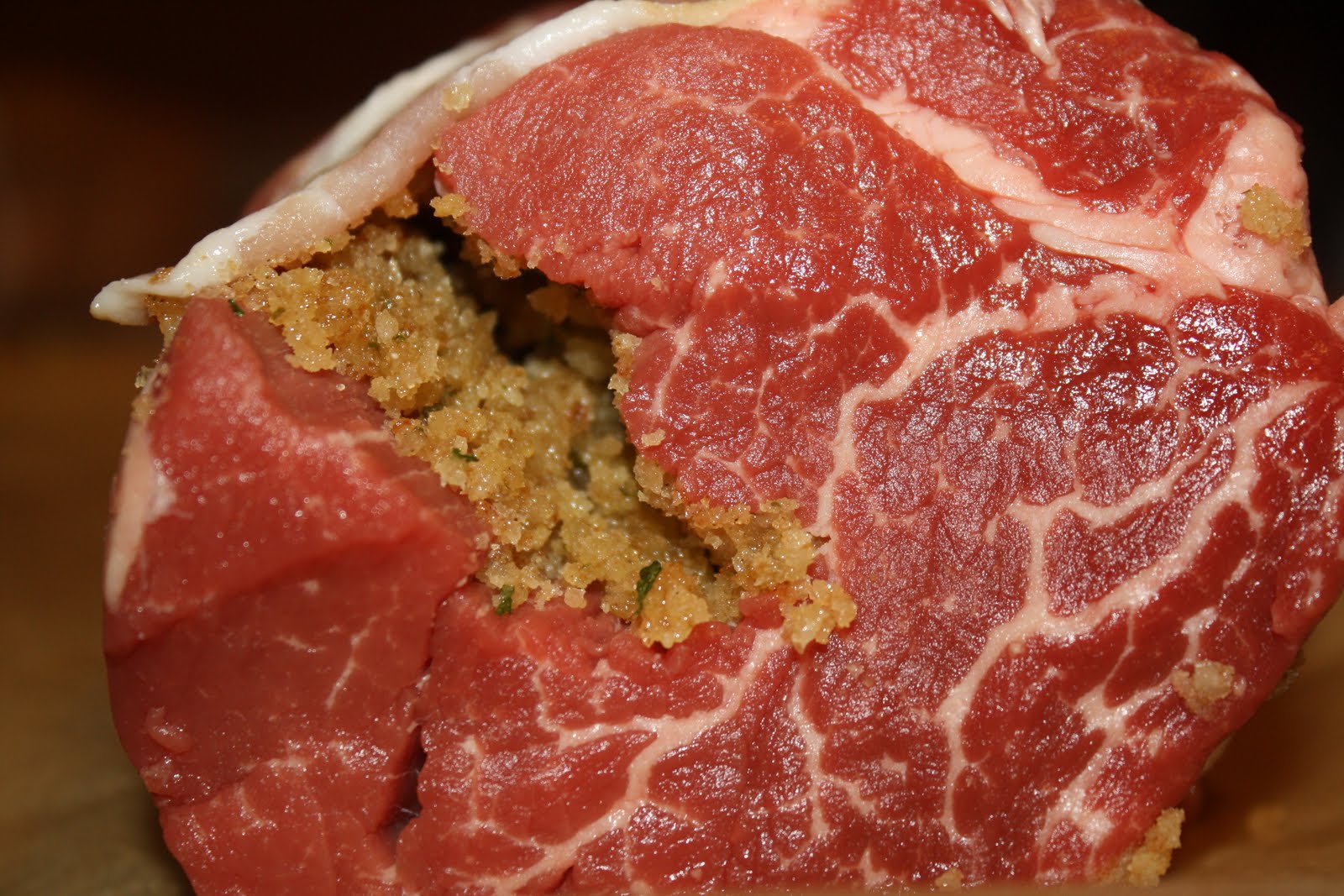 Bacon wrapped stuffed beef tenderloin | The Savory Side