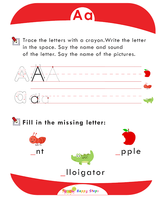 Activity Worksheet -2 Letter A for kids