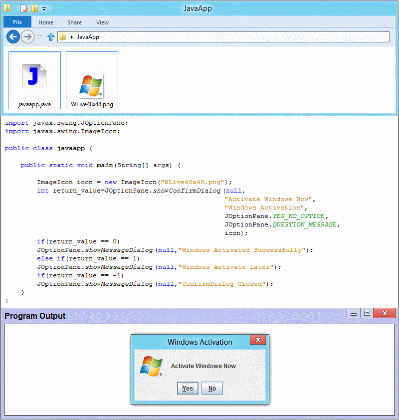 Easy Java Learn Joptionpane Showconfirmdialog With Imageicon