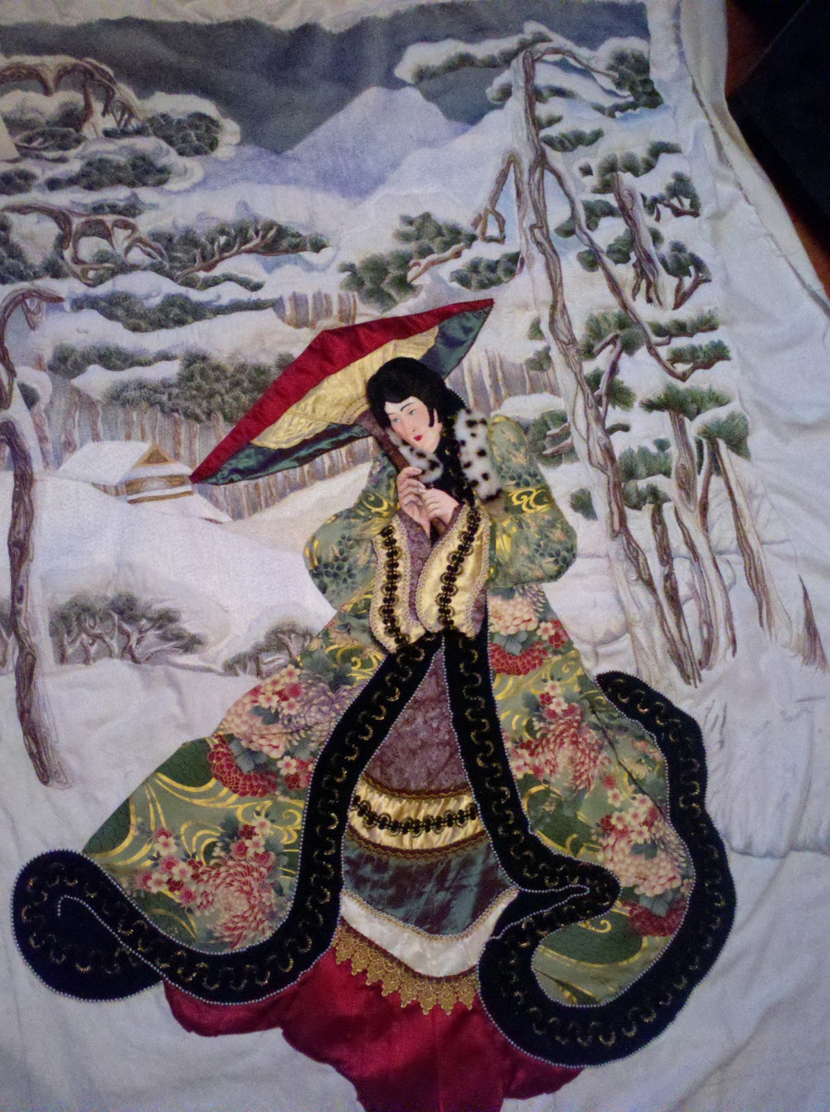 Creative Endeavors: Geisha in The Snow Art Quilt
