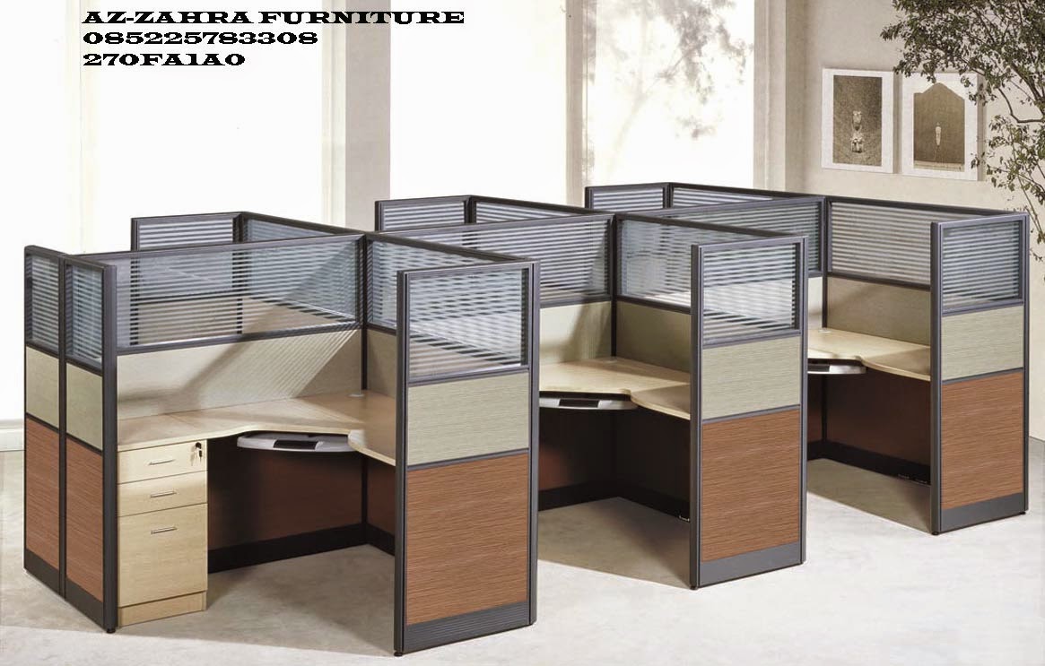 MEJA KERJA SEKAT CUBICAL WORKSTASION ~ interior kantor