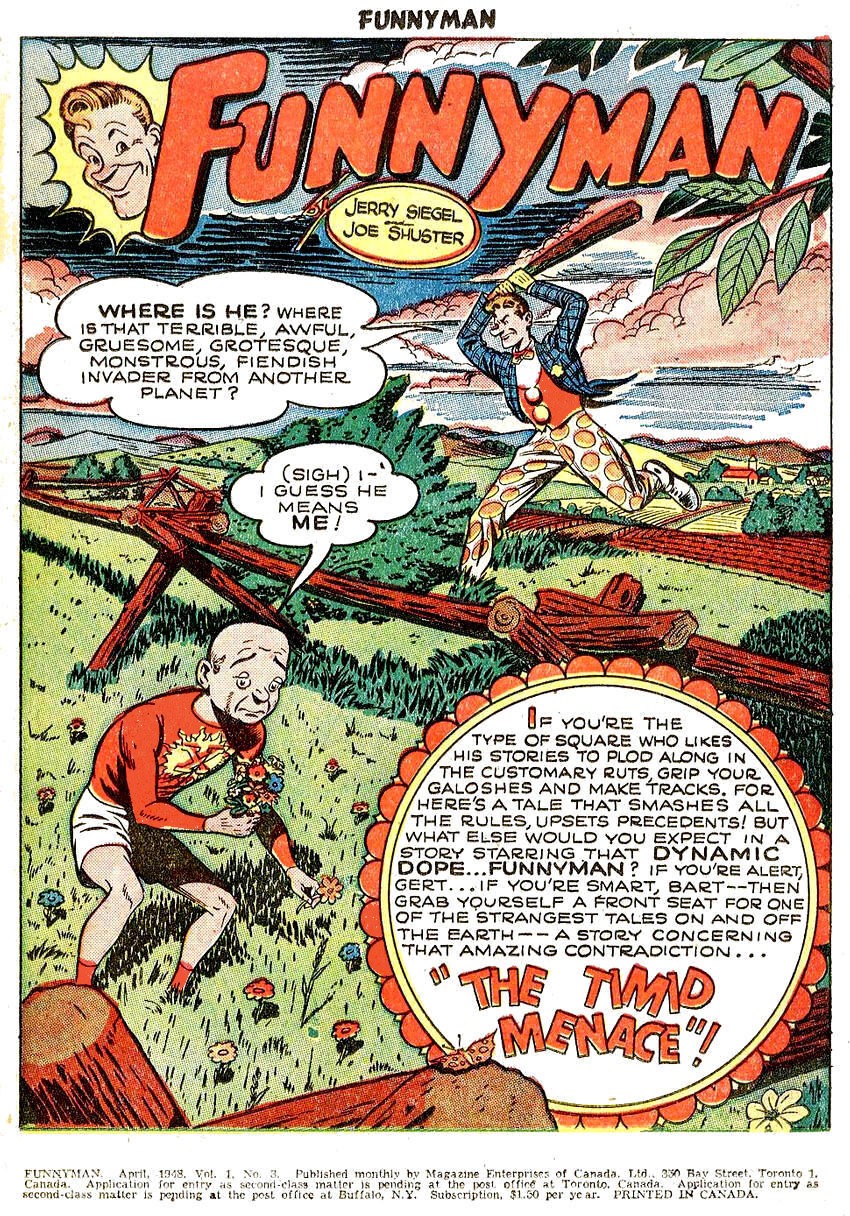 Pappy's Golden Age Comics Blogzine: Number 1693: Funnyman dooed it