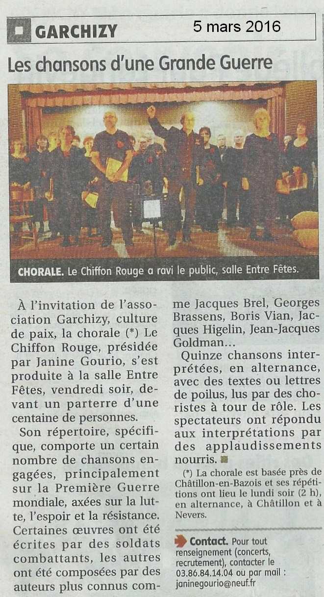 LE CHIFFON ROUGE: Revue de presse