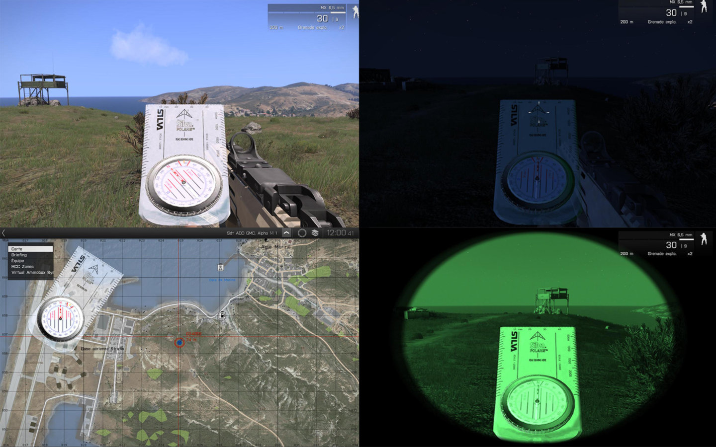 地図上に方位磁石を表示させる ADO Boussole Silva compass の A3 版が公開 | 弱者の日記^^ - Arma 3 ...