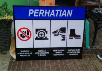 Jasa pembuatan Safety Sign atau rambu keselamatan