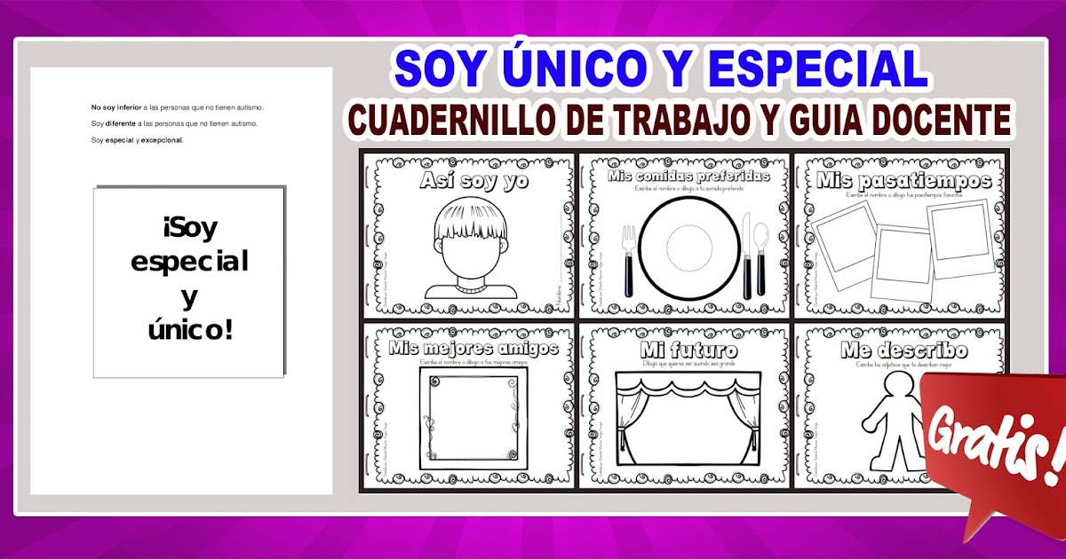 Yo soy único y especial - carpeta de trabajo con variedad de fichas y ...