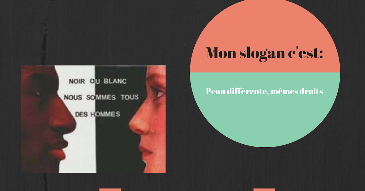 Cours de français: Mon slogan contre le racisme (Albert)