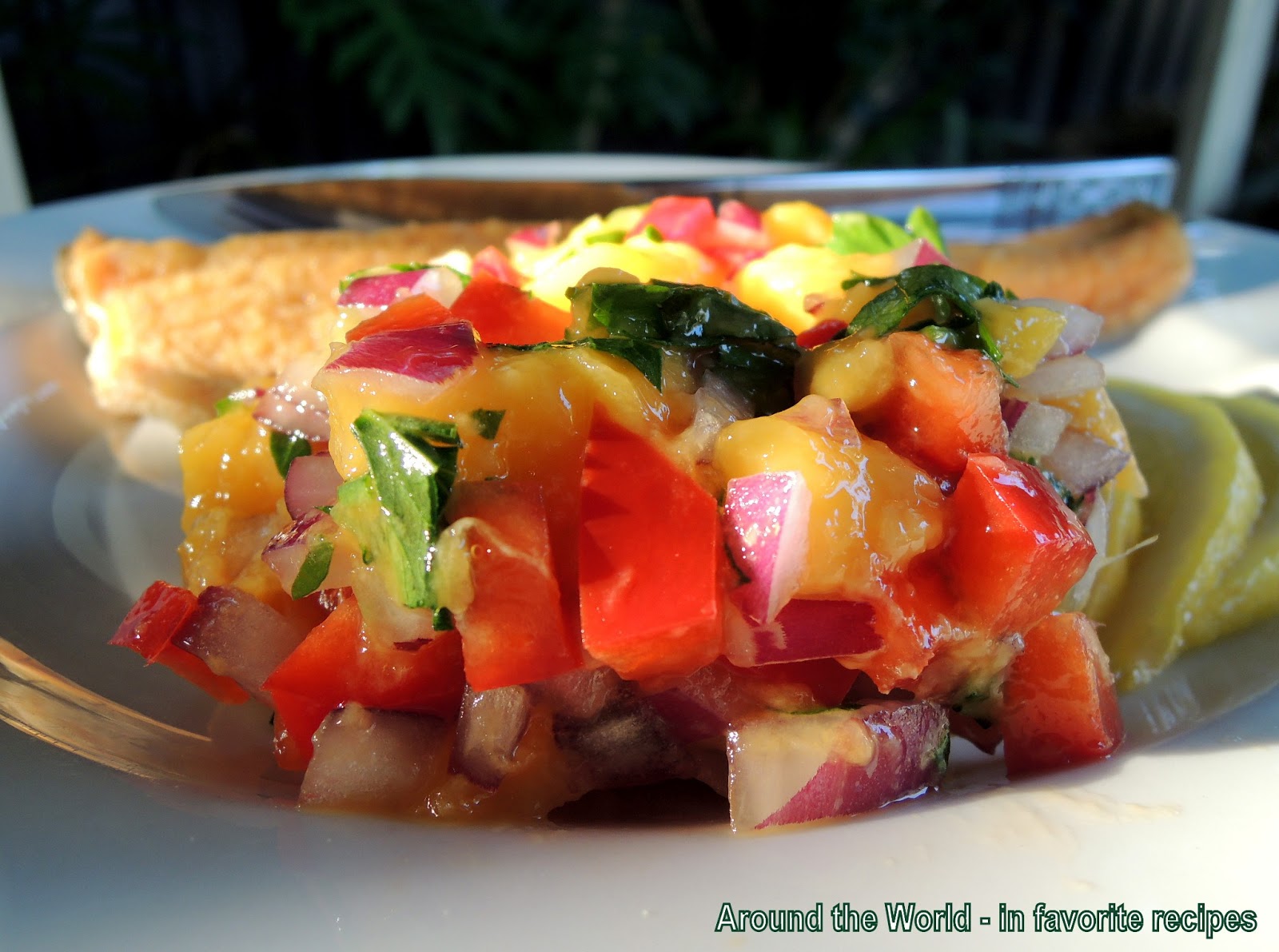 Around the World - in favorite recipes: Ecuadorian Mango Salsa