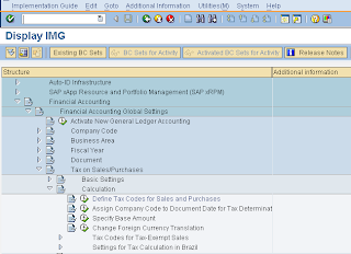 SAP Help Portal: Tax code FTXP