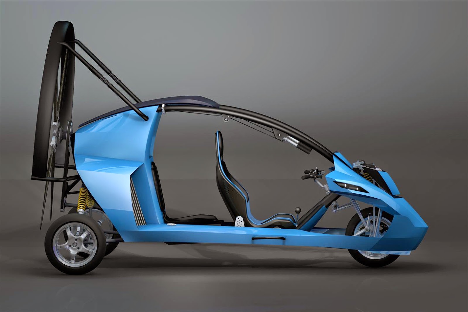 Das Auto geht in die Luft - auch am Gleitschirm