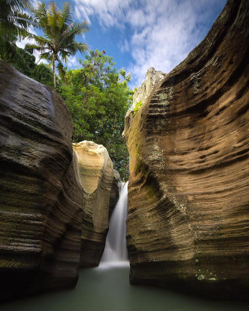 Pesona Air terjun Luweng Sampang Gunung Kidul - Wisata Indonesia